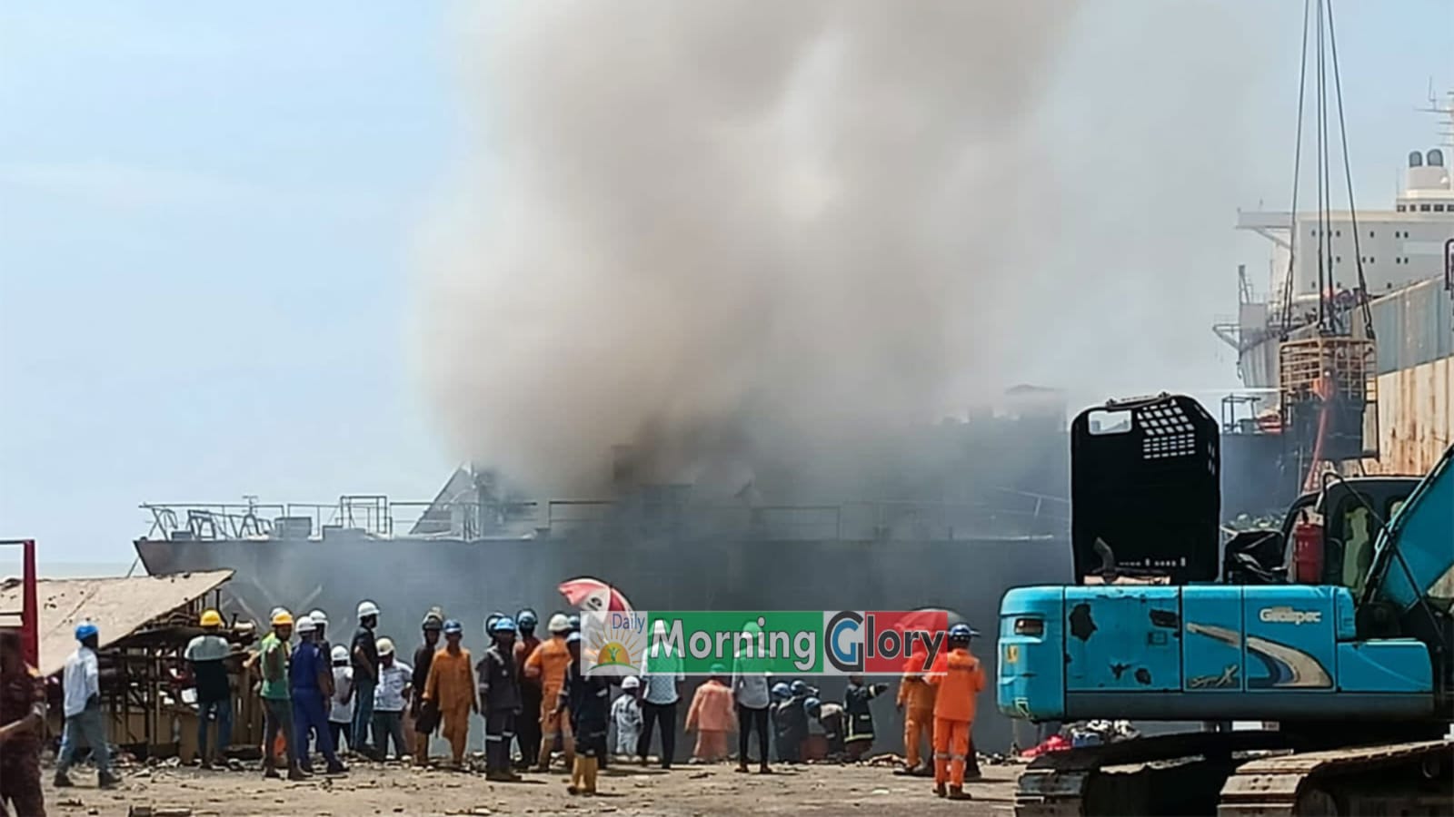 One died of burns in a tank explosion at SN Corporation Shipyard