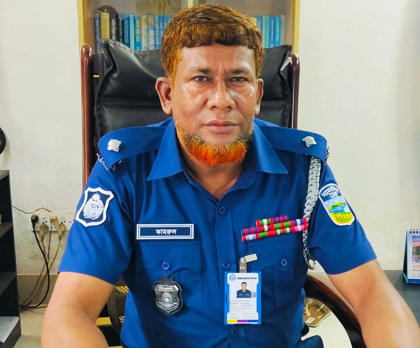 The best officer in charge of Netrokona district is Md. Kamrul Hasan of Barhatta Police Station